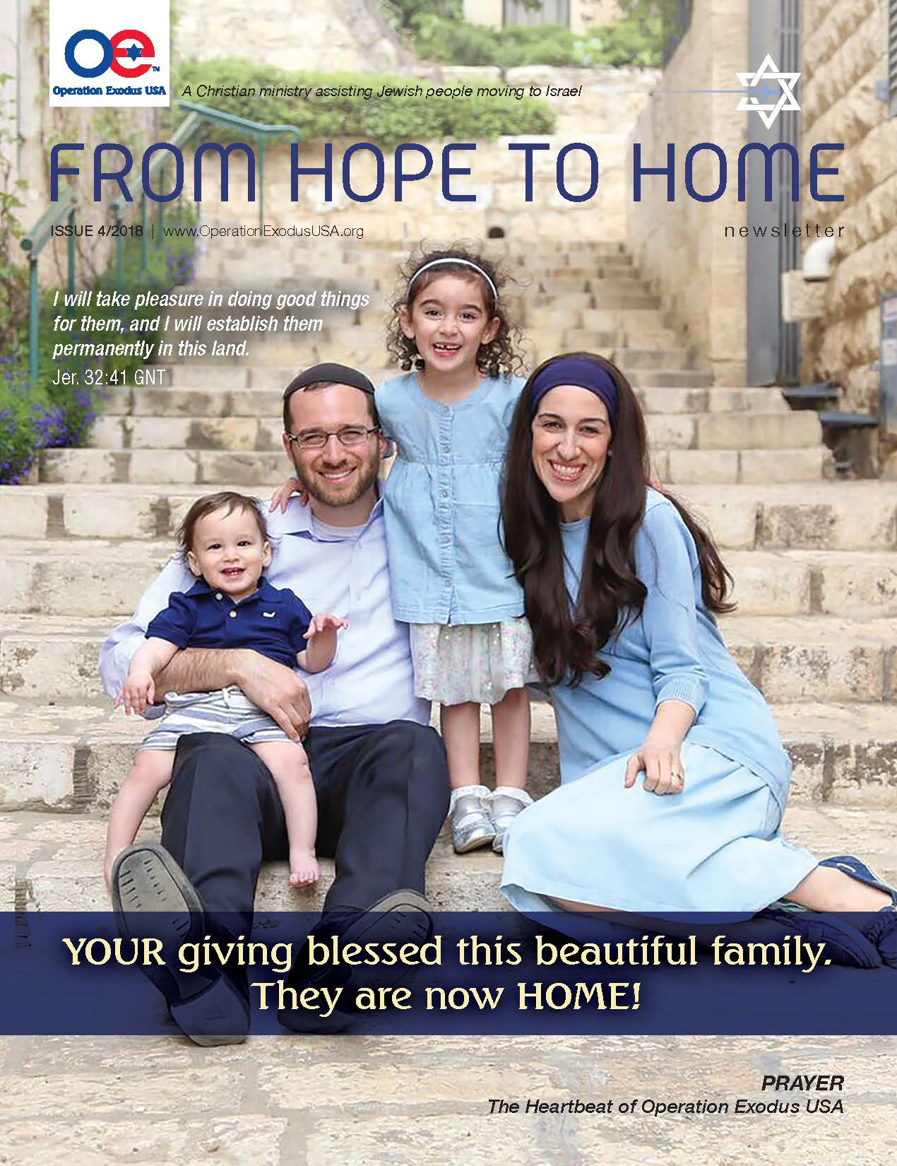 Newsletters - Operation Exodus USA - Helping Jewish people make Aliyah
