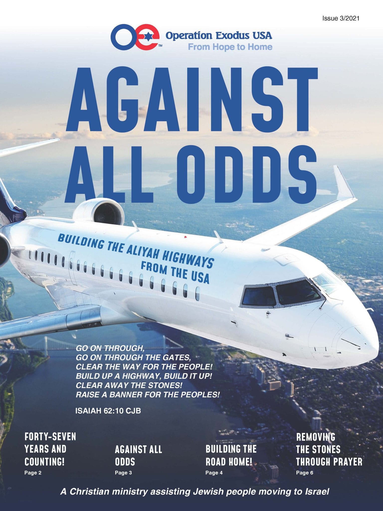 Newsletters - Operation Exodus USA - Helping Jewish people make Aliyah