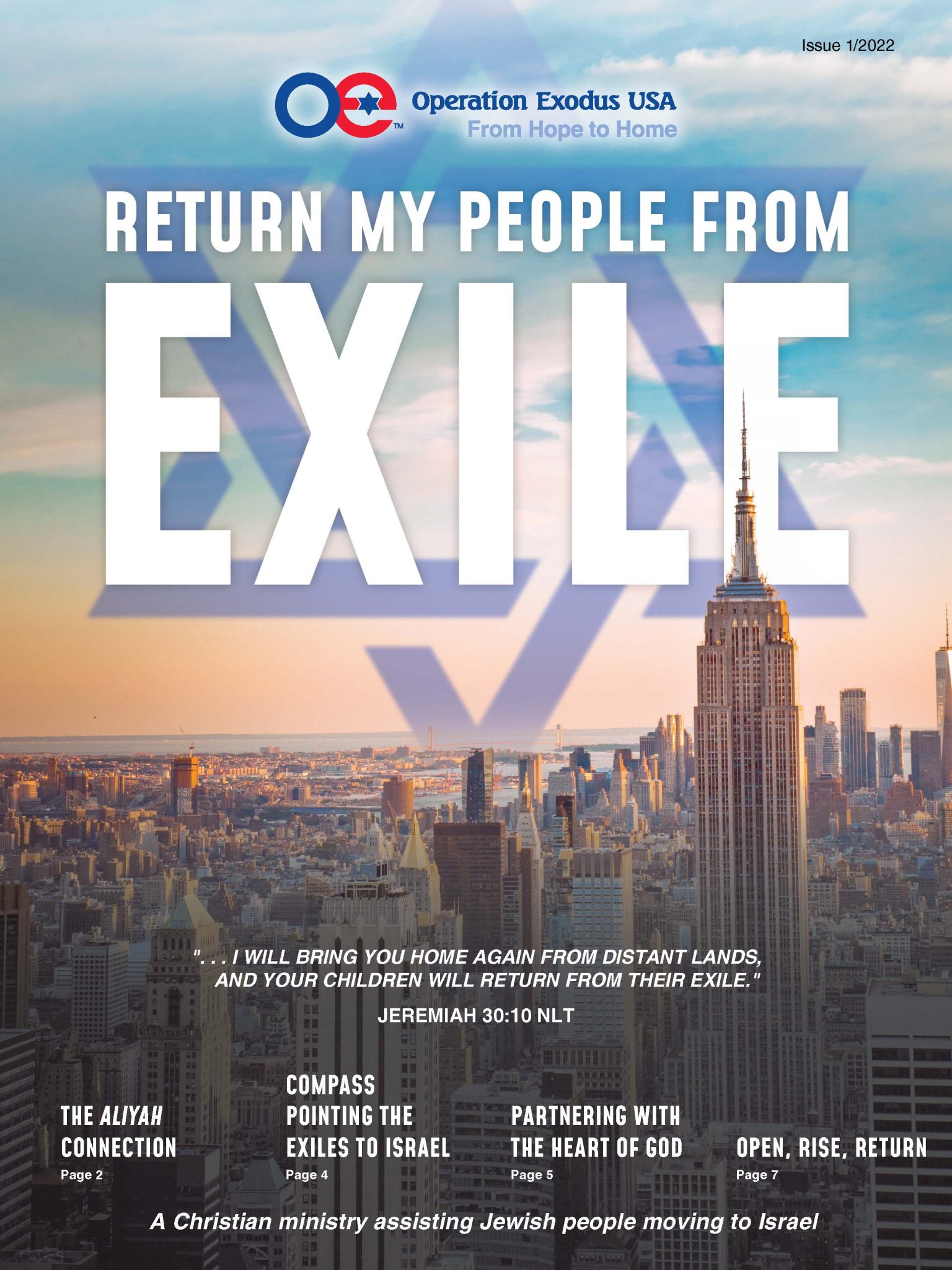 Newsletters - Operation Exodus USA - Helping Jewish people make Aliyah